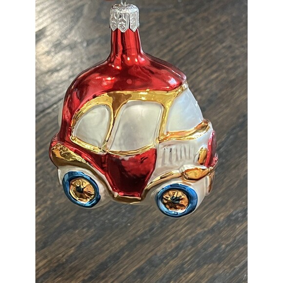 Unbranded | Holiday | Vintage Blown Glass Ornament Red Car Made In ...